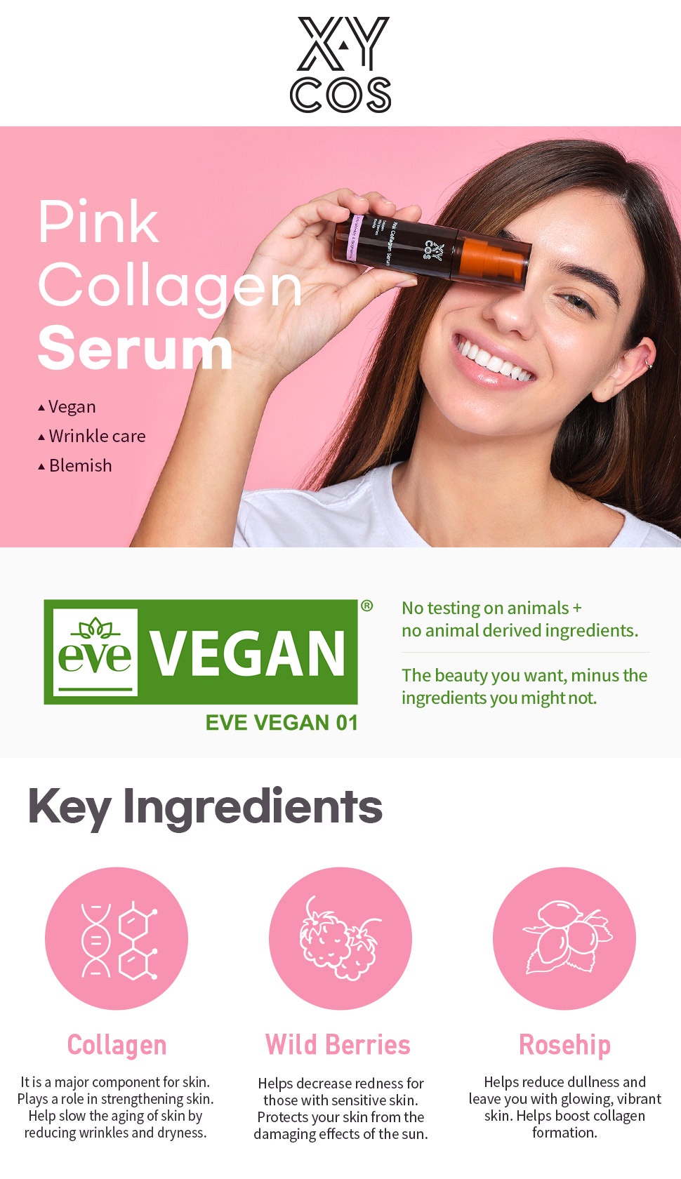 [XYCOS] Pink Collagen Serum 50ml 【EVE VEGAN】 | Shopee Malaysia