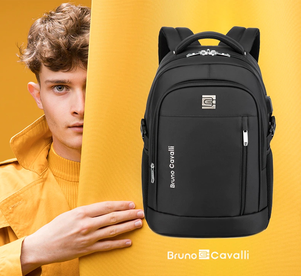 BRUNO CAVALLI Multifunctional Laptop Backpack with Vertical Zipper ...