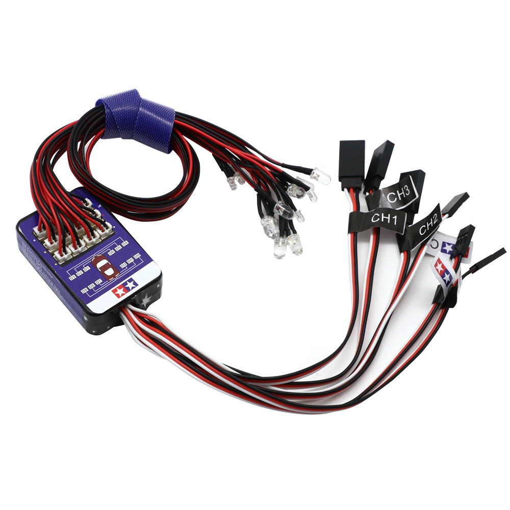 Simulation Flash Light 12 LED Lighting Kit Steering Brake for 1/10 ...