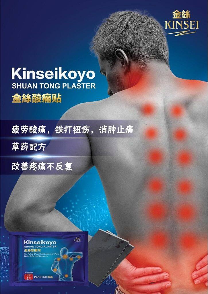 Taiwan Kinseikoyo Shuan Tong Plaster 金丝酸痛贴 - 6 Pcs/2s (Relief Joint and ...