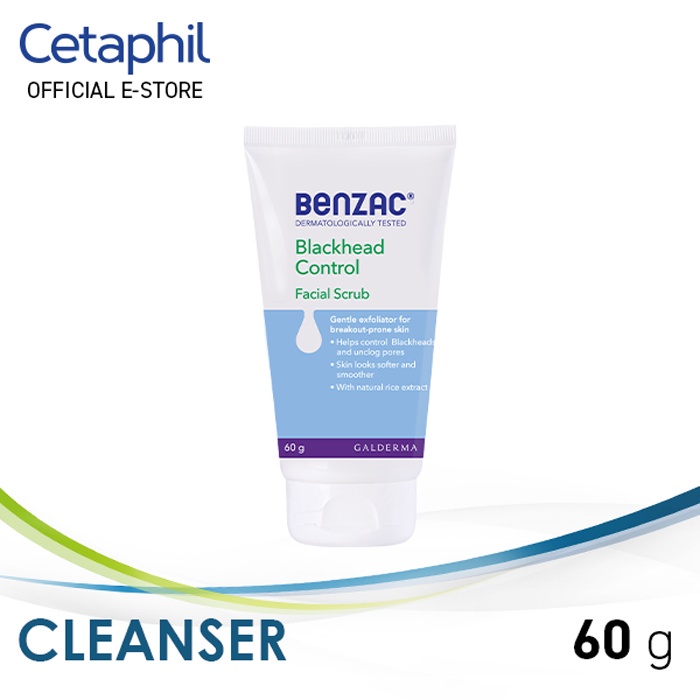 Benzac Blackhead Control Facial Scrub (60g) | Shopee Malaysia