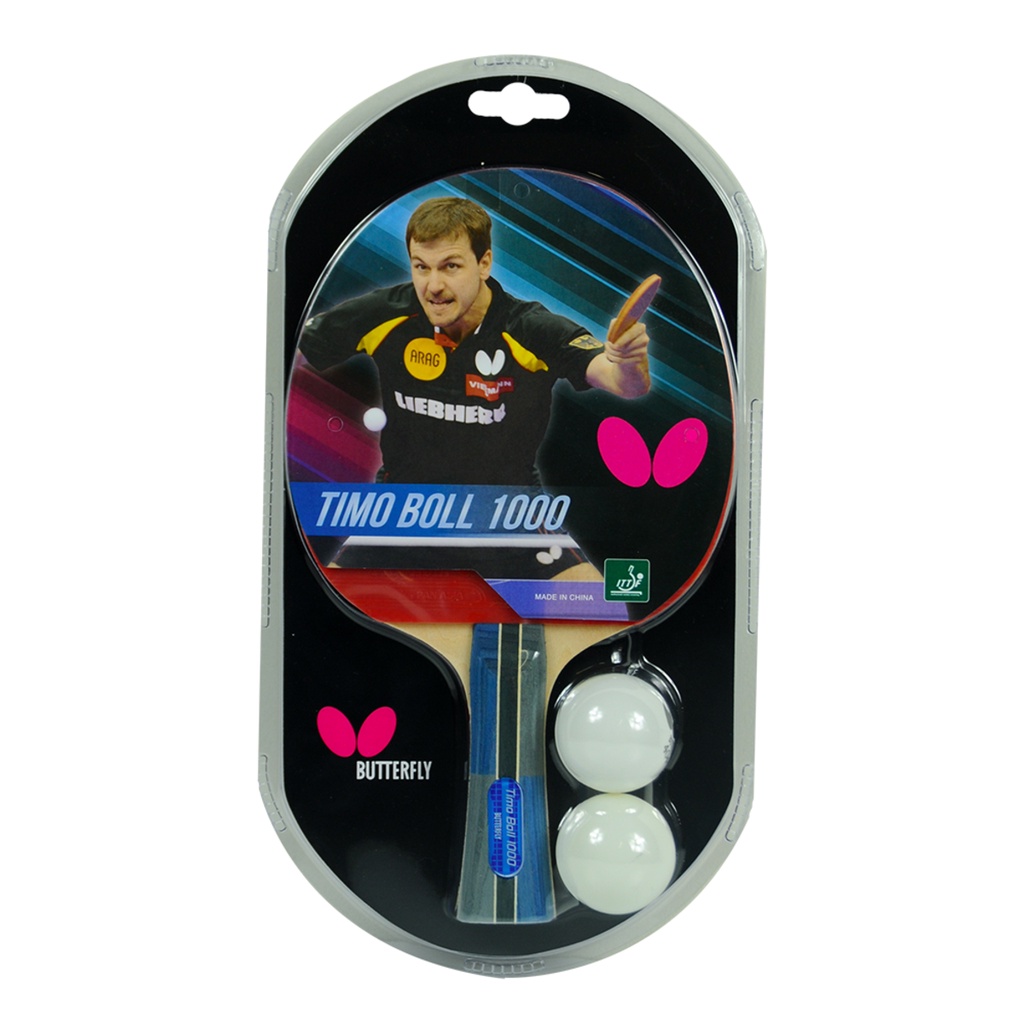 Butterfly Table Tennis Racket Timo boll 1000/2000/3000 with 2 balls ...