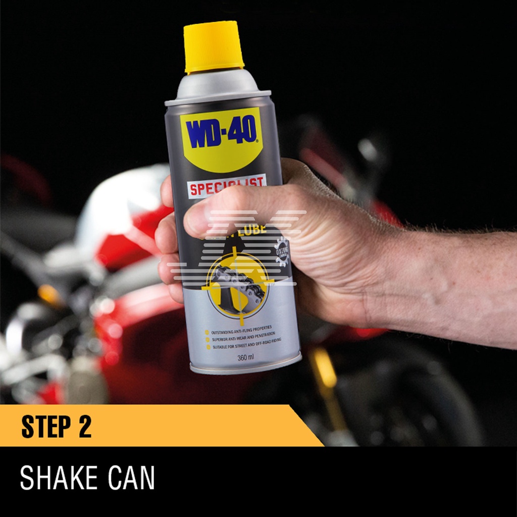WD-40 Specialist Automotive Chain Lube Spray 360ml WD40 Anti Fling ...