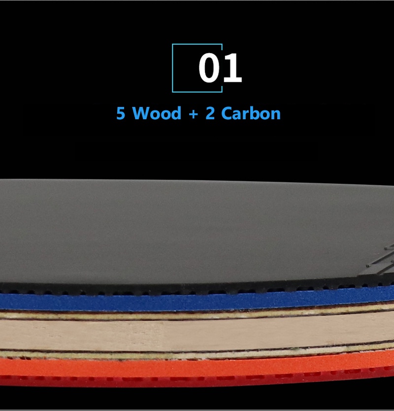 Huieson 5/6 Star Table Tennis Racket Carbon Offensive Ping Pong Racket ...
