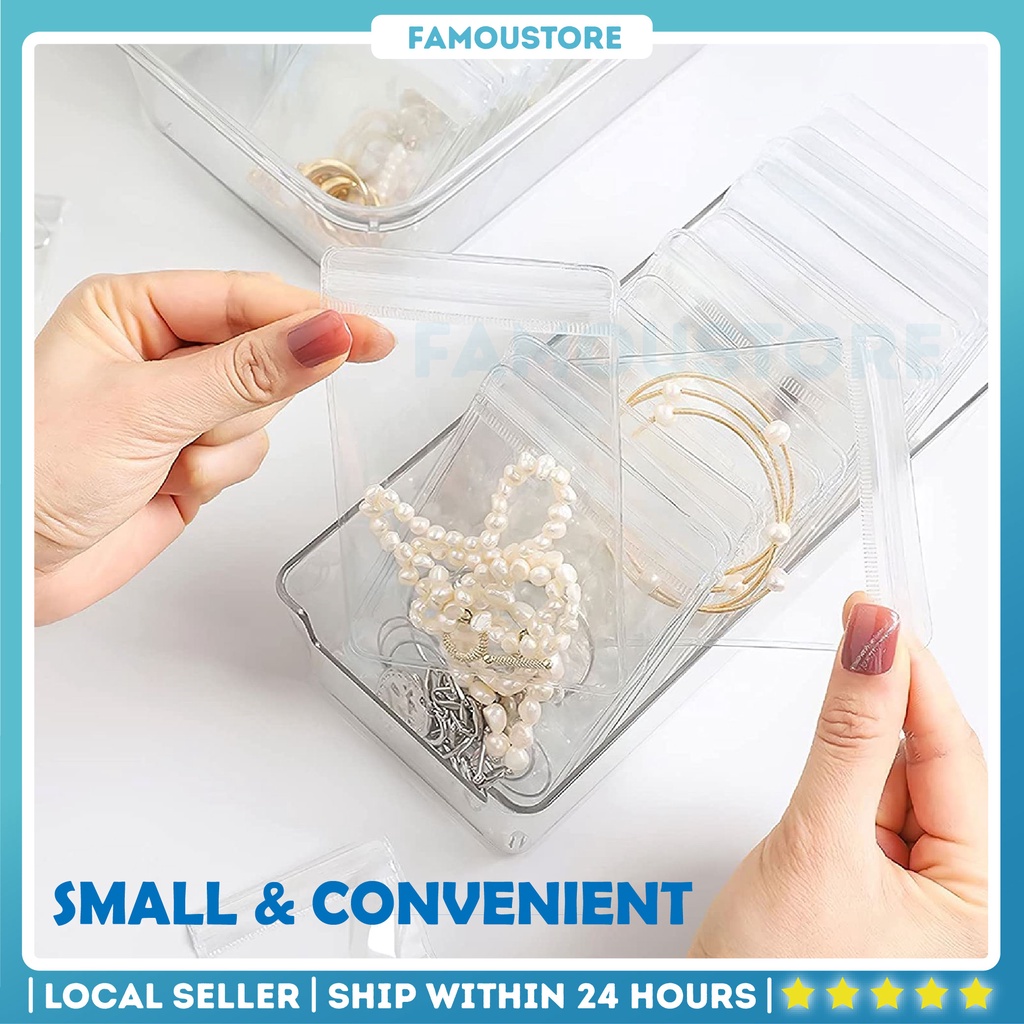 PVC Zipper Bag Jewellery Bag Jewelry Mini Zip Lock Bag Transparent ...