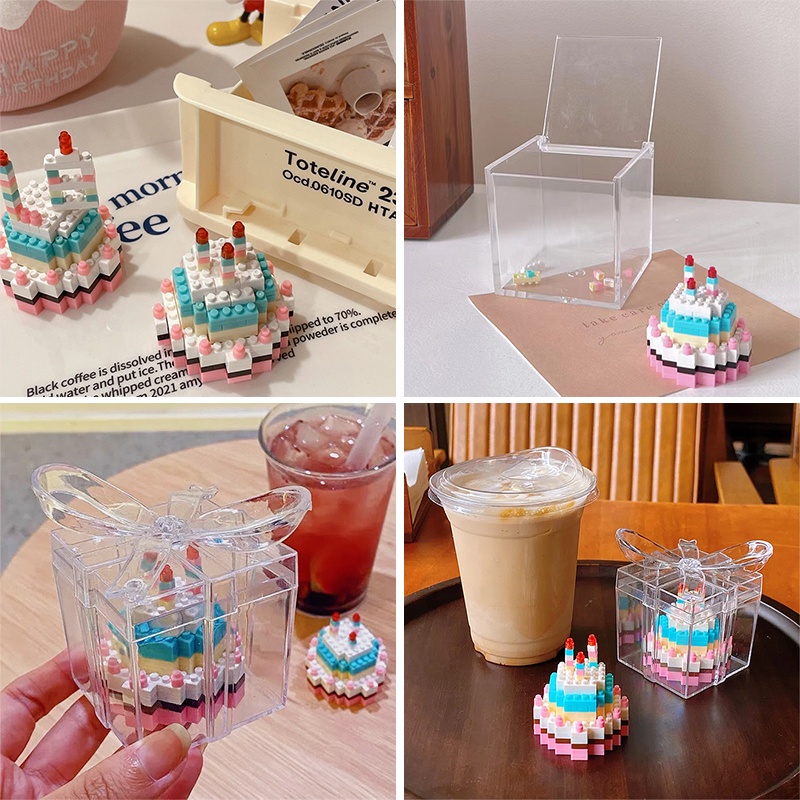 Building Block Cake Assembling Blocks Gift Happy Birthday Cake | Shopee ...
