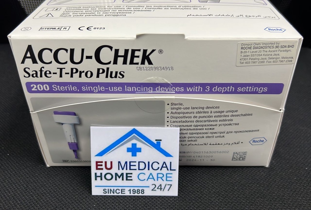 Accu-Chek Safe-T-Pro Plus Lancing Device SafeT Safetpro tpro accuchek ...