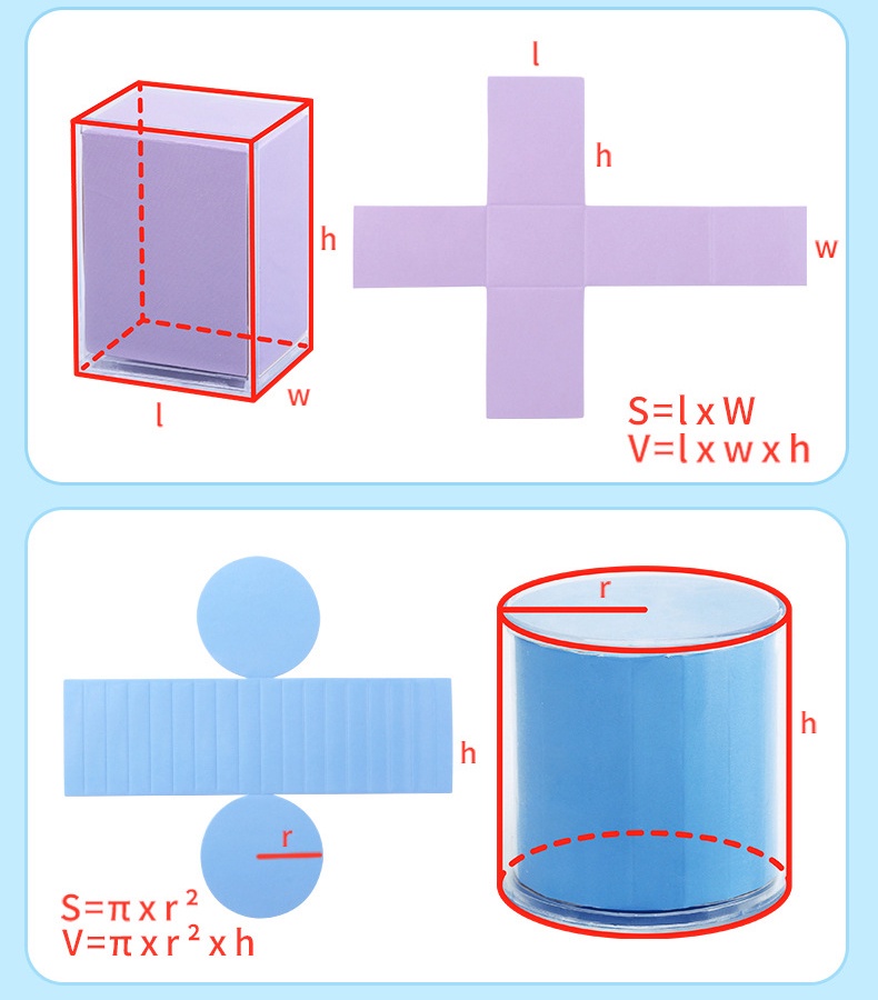 Transparent 3D Geometric Solids Model Shape Toy Detachable Teaching ...