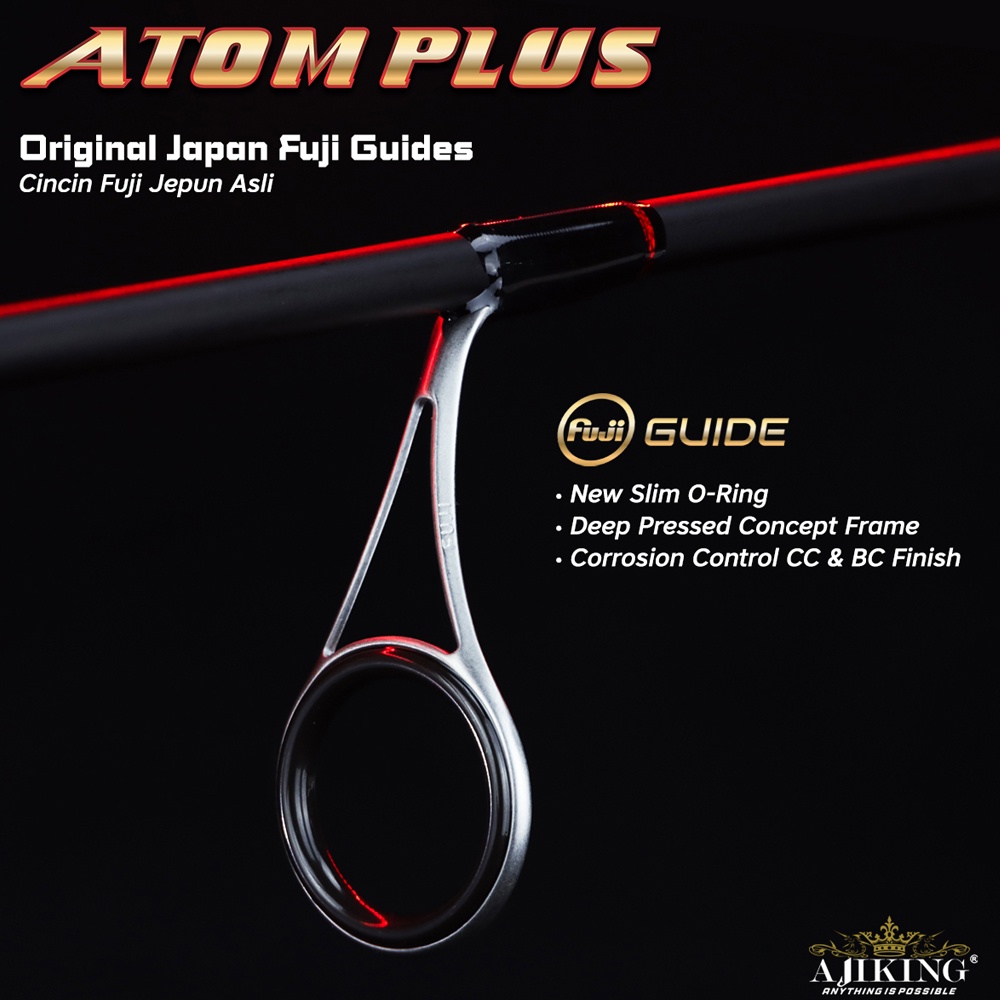 Ajiking Atom Plus Spinning Fishing Rod FUJI Guide Max Drag Butt Joint ...