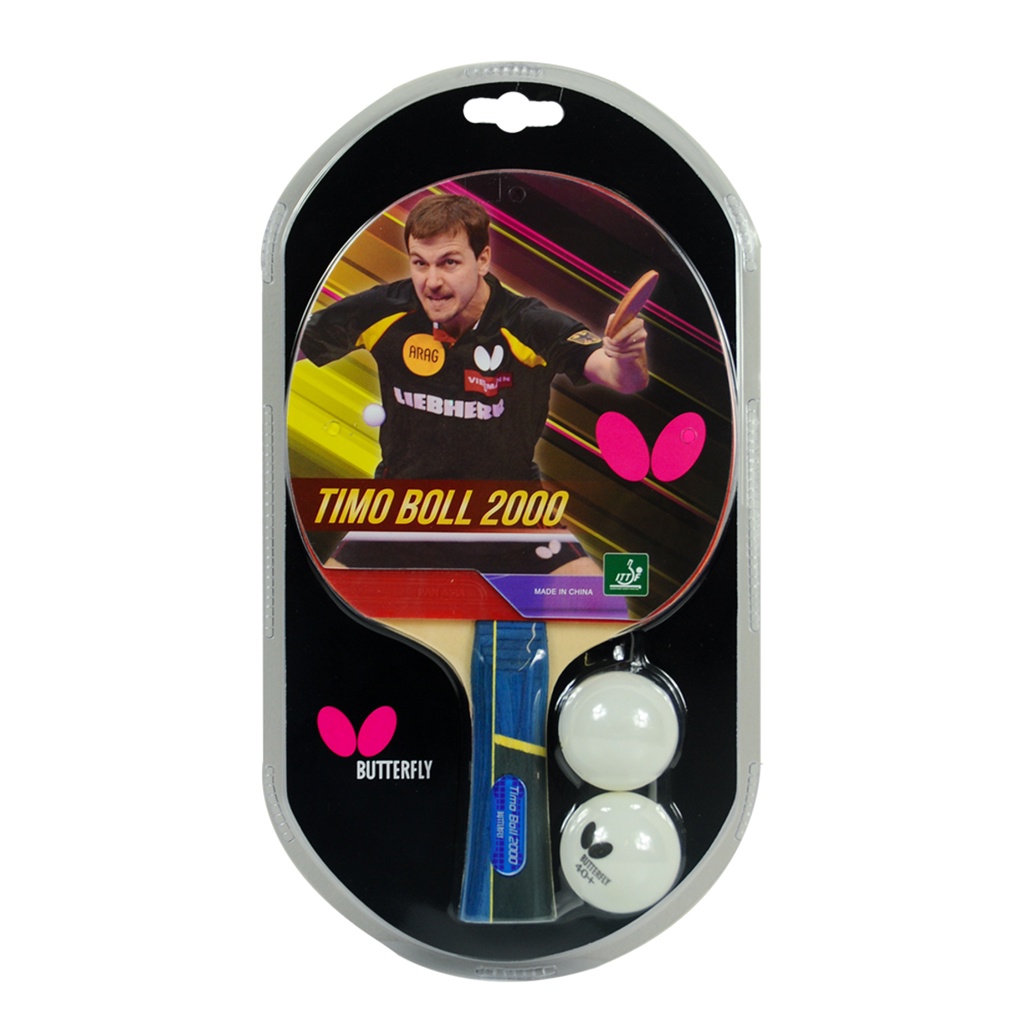 Butterfly Table Tennis Racket Timo boll 1000/2000/3000 with 2 balls ...