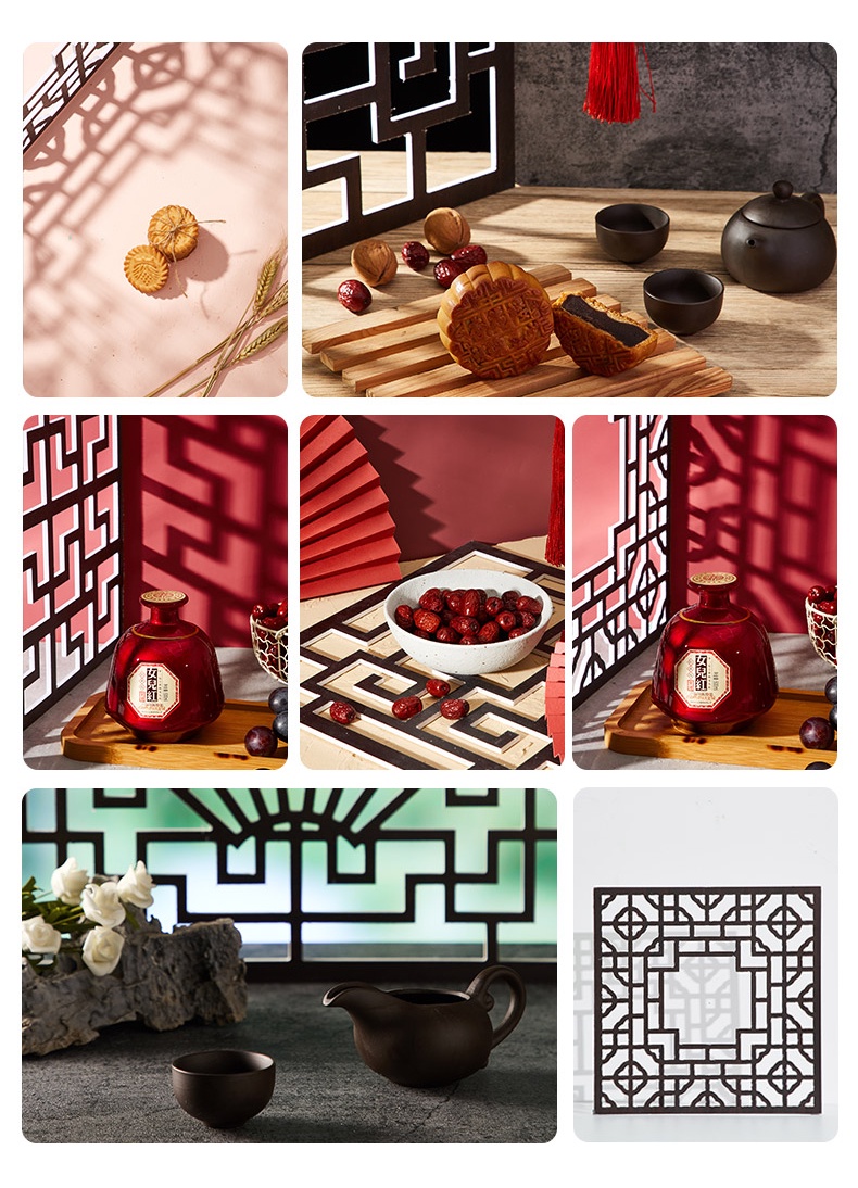 Retro Shooting Props Hollow Flower Pane Photo Background Board Light ...