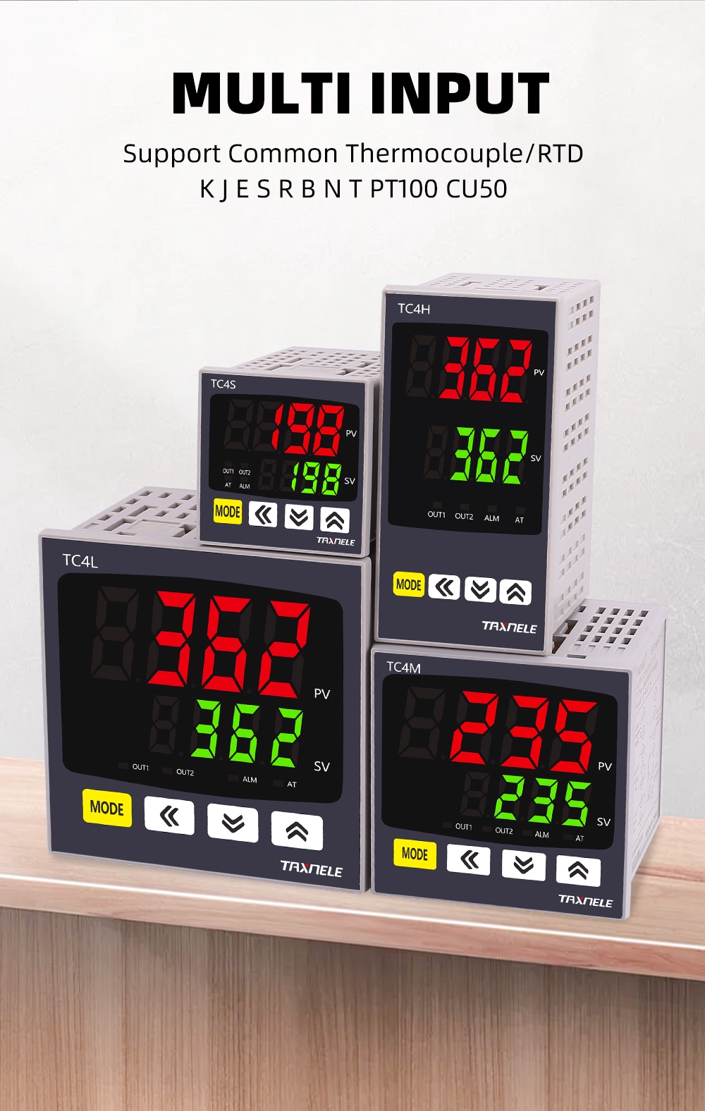TAXNELE Digital PID Thermostat Universal Input TC4S TC4H TC4L TC4M ...