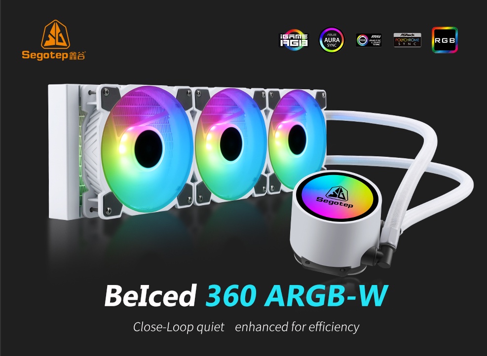 Segotep Beiced 240/360 ARGB AIO Liquid Cooler - Black/White | Shopee ...