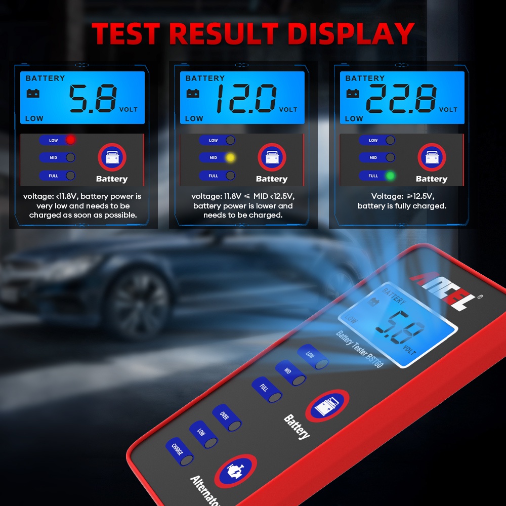 【Local Ship】ANCEL BST60 12V Digital Car Battery Tester Quick Tester ...