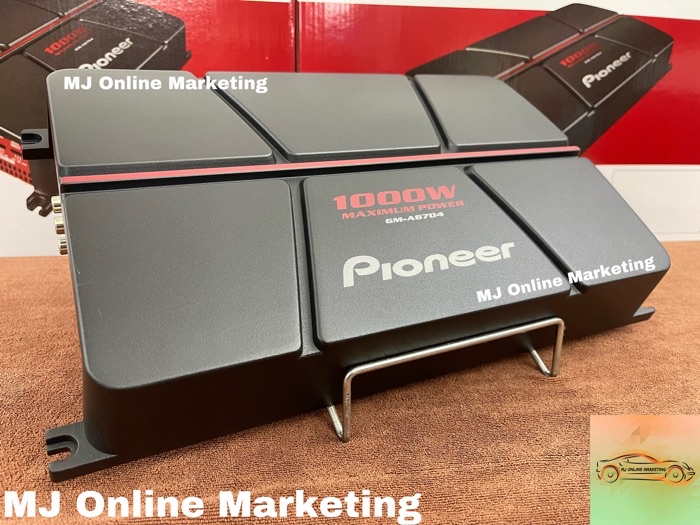 Pioneer GM-A6704 - 4-Channel Bridgeable Amplifier with Bass Boost 1000 Watts Max Power*100 ...