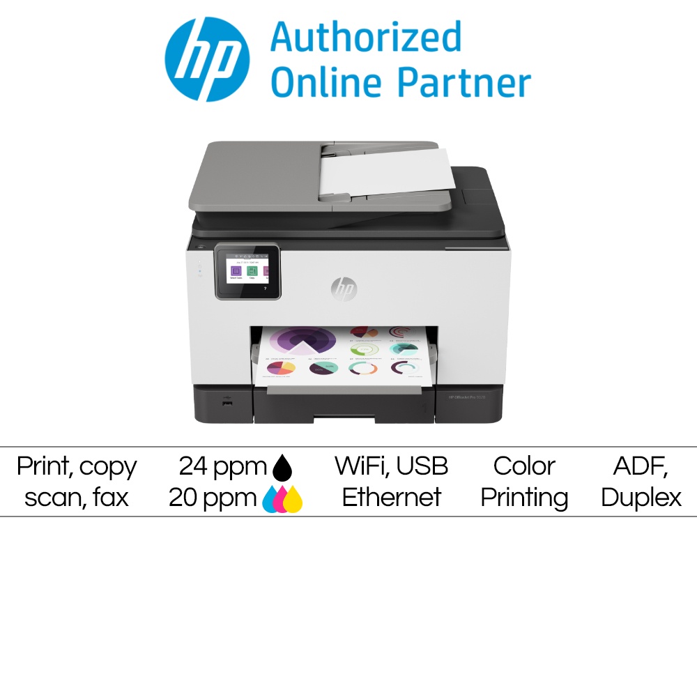 HP Officejet Pro 9020 All-In-One Wireless Fax Printer - Print/Scan/Copy ...