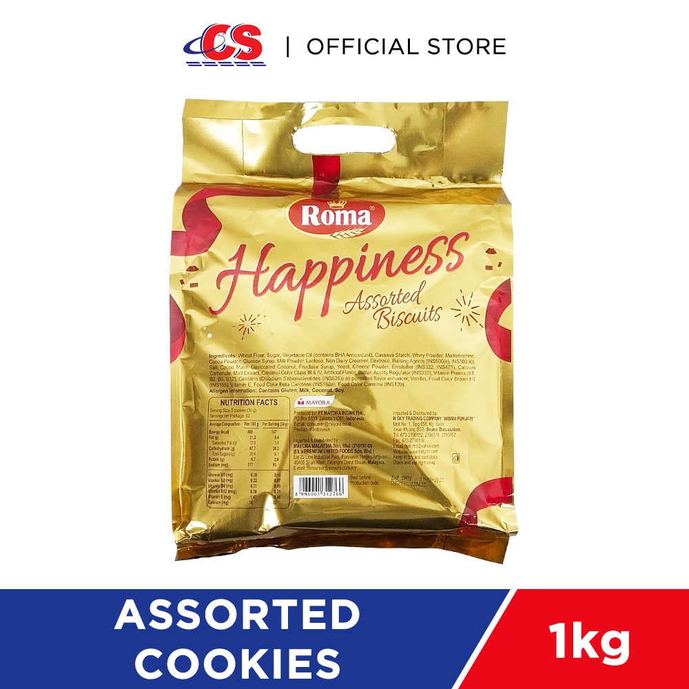 ROMA Happiness Assorted Biscuits 1kg (36 sachets) | Shopee Malaysia