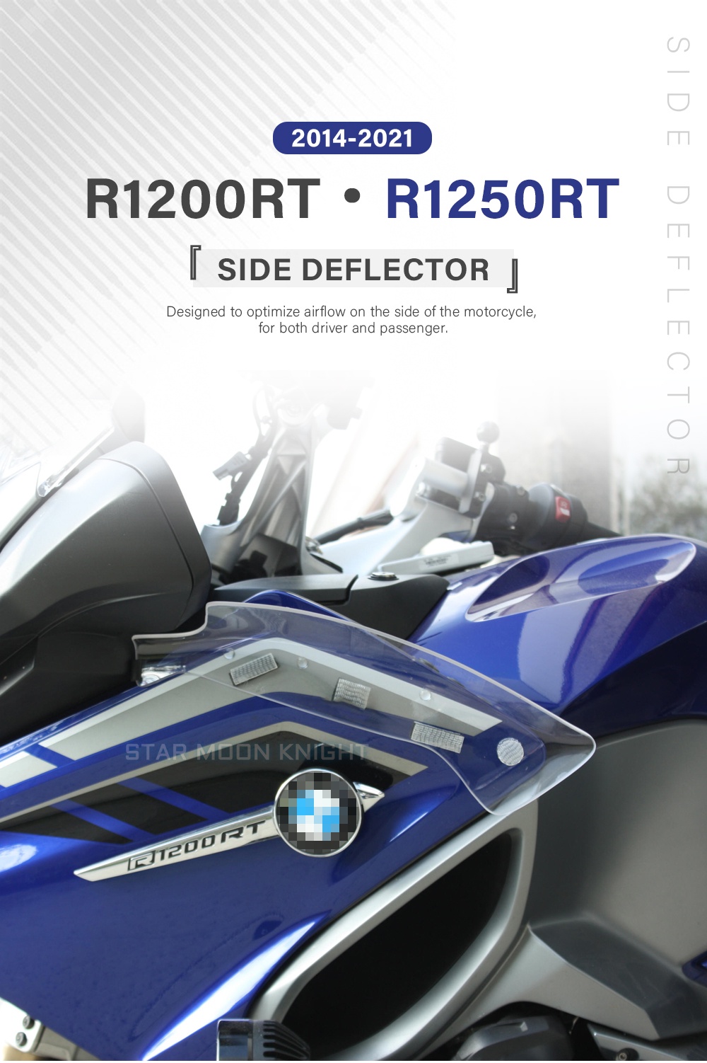 NEW Motorcycle Side Deflector Windshield Windscreen Knee pads Wind ...