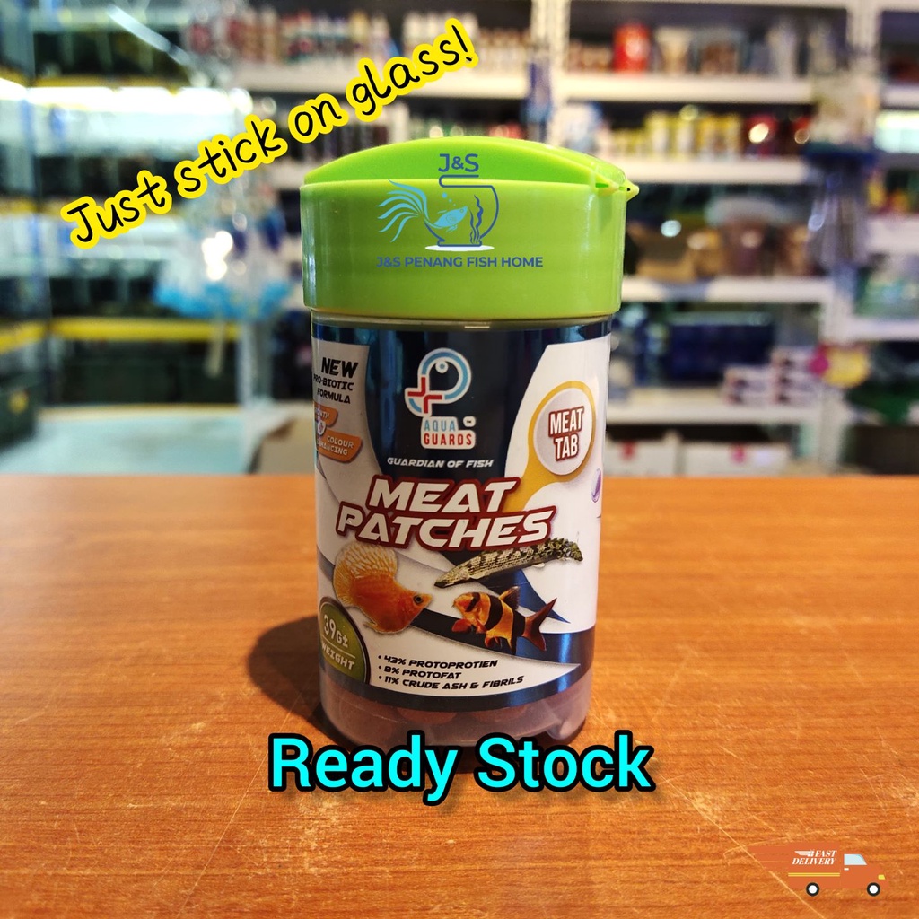 【Ready Stock】AQUA GUARDS Fish Food Meat Patches 39g (Meat Tab) – Stick ...