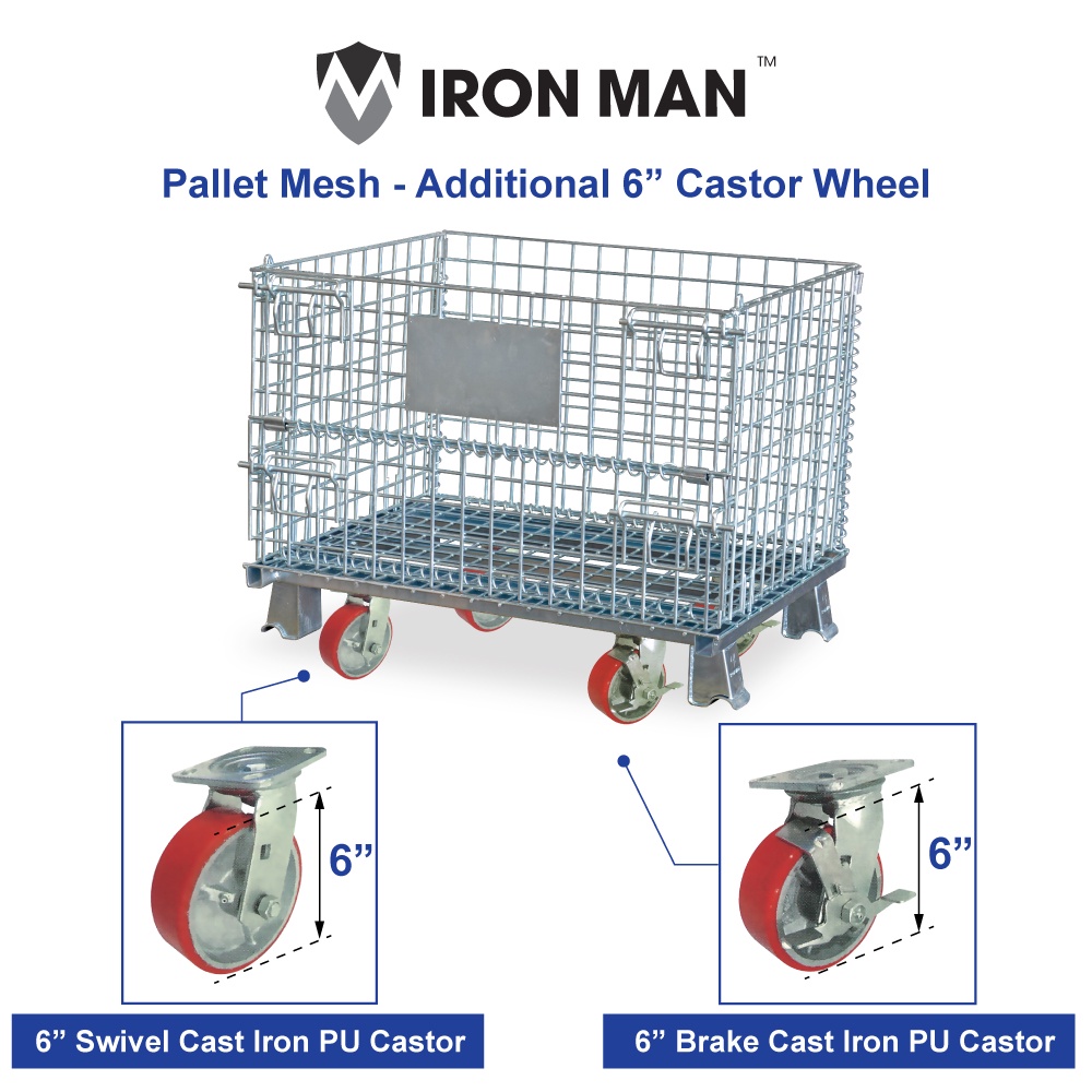 TTF Rack™ (IRON MAN PALLET MESH) PM3/ PM5/ PM7/ PM9 + WHEEL 800&900KG ...