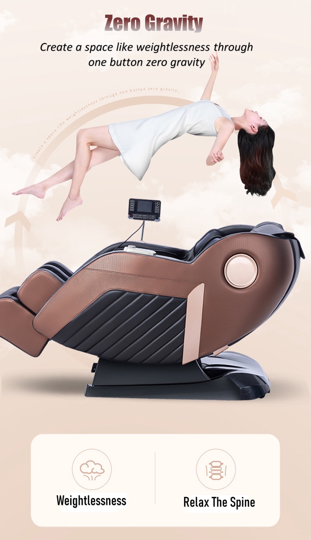 ADSports Zero Gravity Automatic Full Body Heating Shiatsu Luxury ...