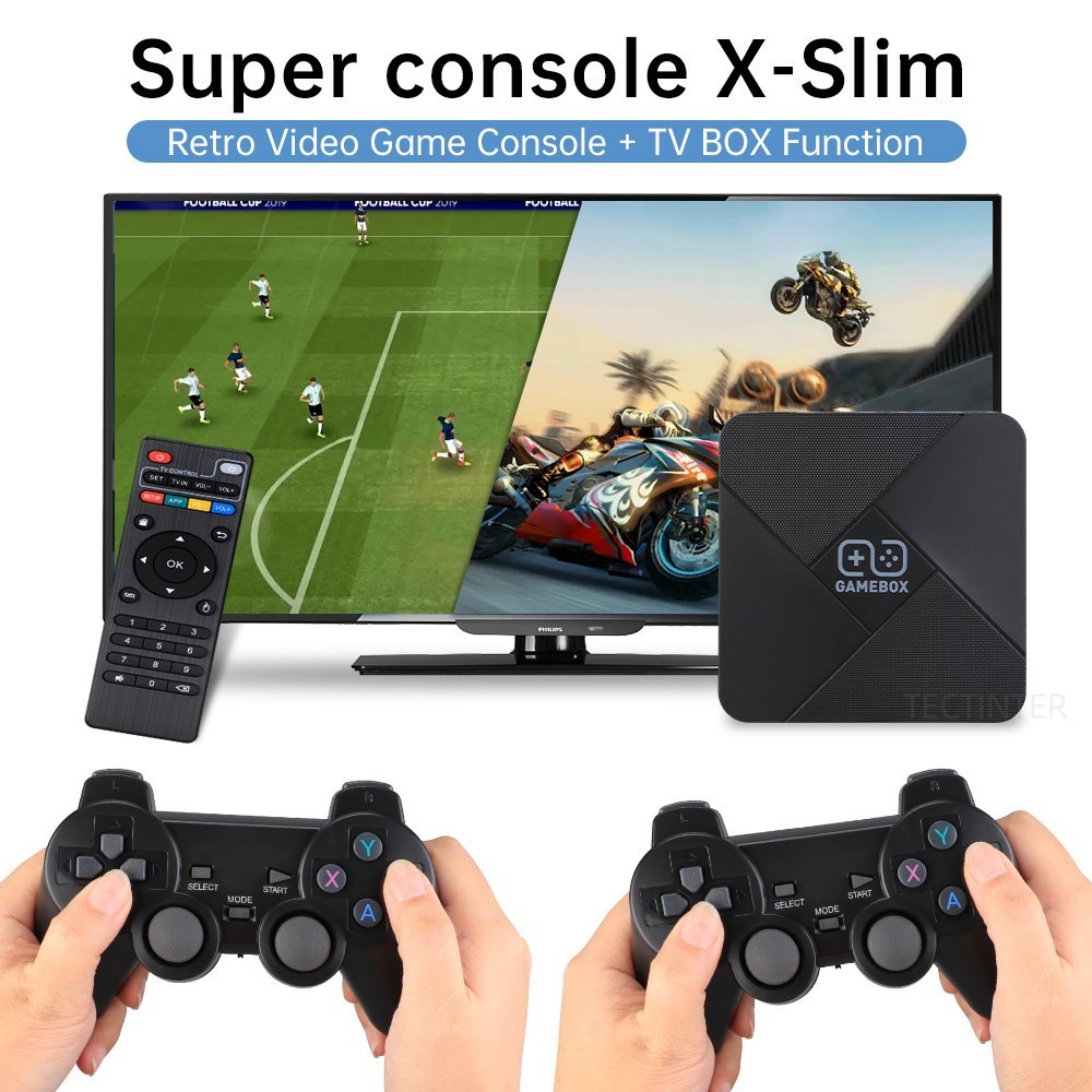 【Dual System】New G5 Retro 4K HD Game Console +Android TV Box With ...