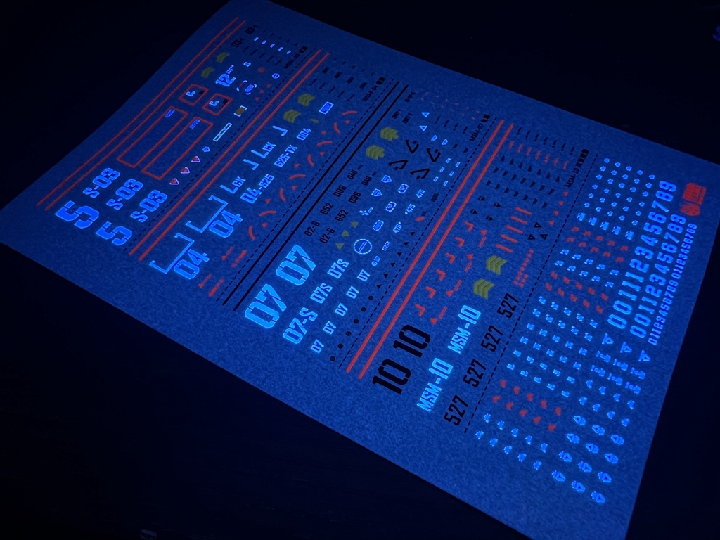 [Snow Flame] Waterslide Decal - HG 1/144 Zeon's Mobile Suit (Fluo) Zock ...