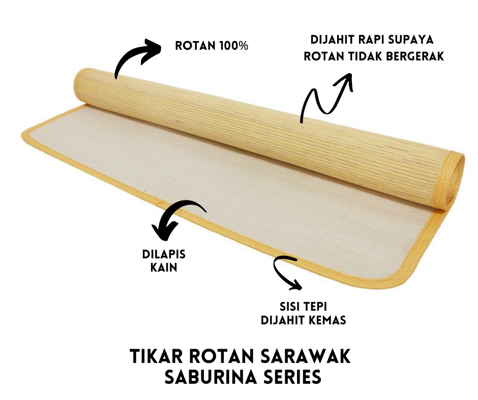 Tikar rotan sarawak original Saburina| tikar sarawak | tikar rotan ...