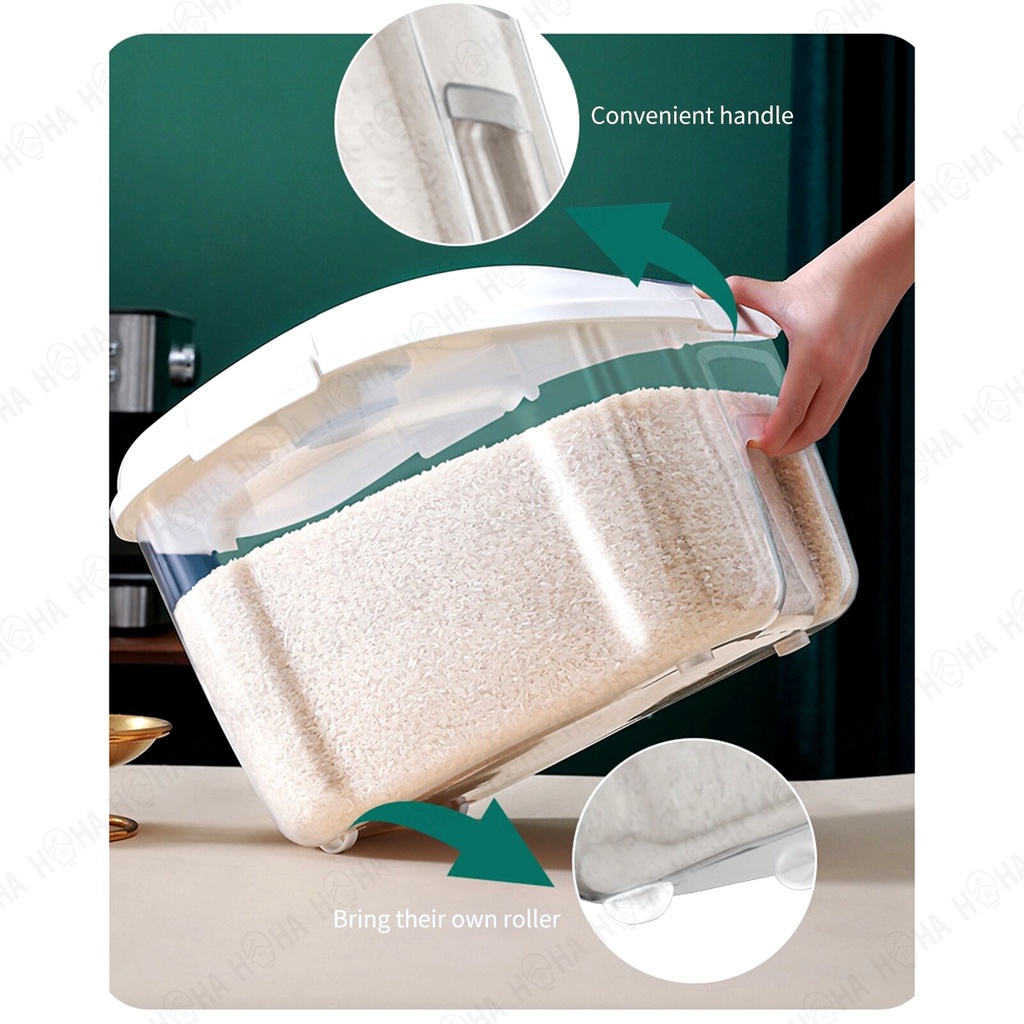 5/10KG Kitchen Rice Storage Box Rice Box Rice Bucket Moisture-proof ...