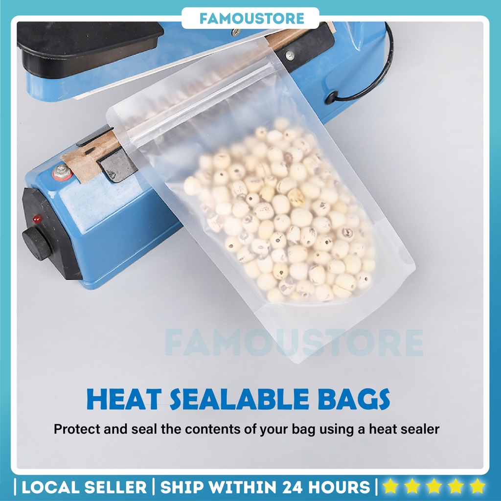 50PCS Matte Ziplock Bag Standing Zipper Bag Stand Pouch Zip Lock ...