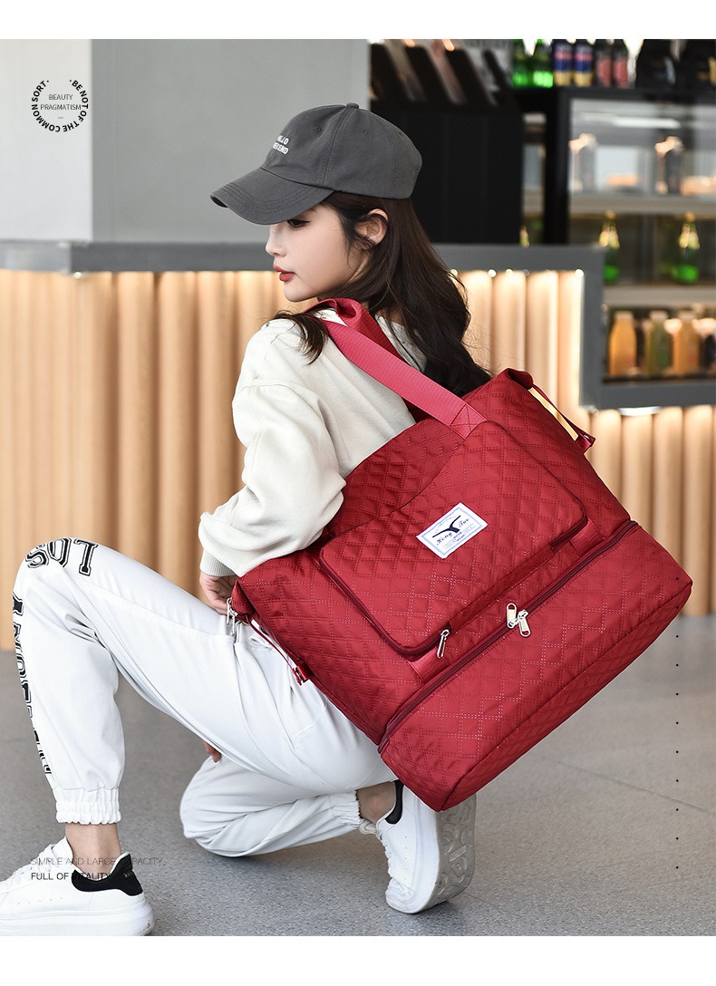 IFASHION 1619 Foldable Waterproof Wet Dry Hand Carry Travel Bag with ...