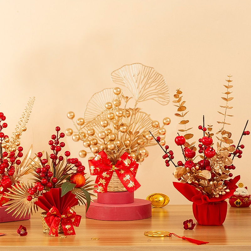 2024 Spring Festival Fortune Fruit Flower CNY Artificial Flowers ...