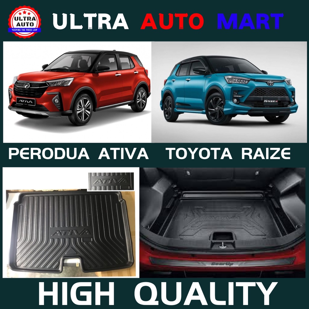 PERODUA ATIVA TOYOTA RAIZE REAR CARGO BOOT TRAY CAR ACCESSORIES HIGH ...