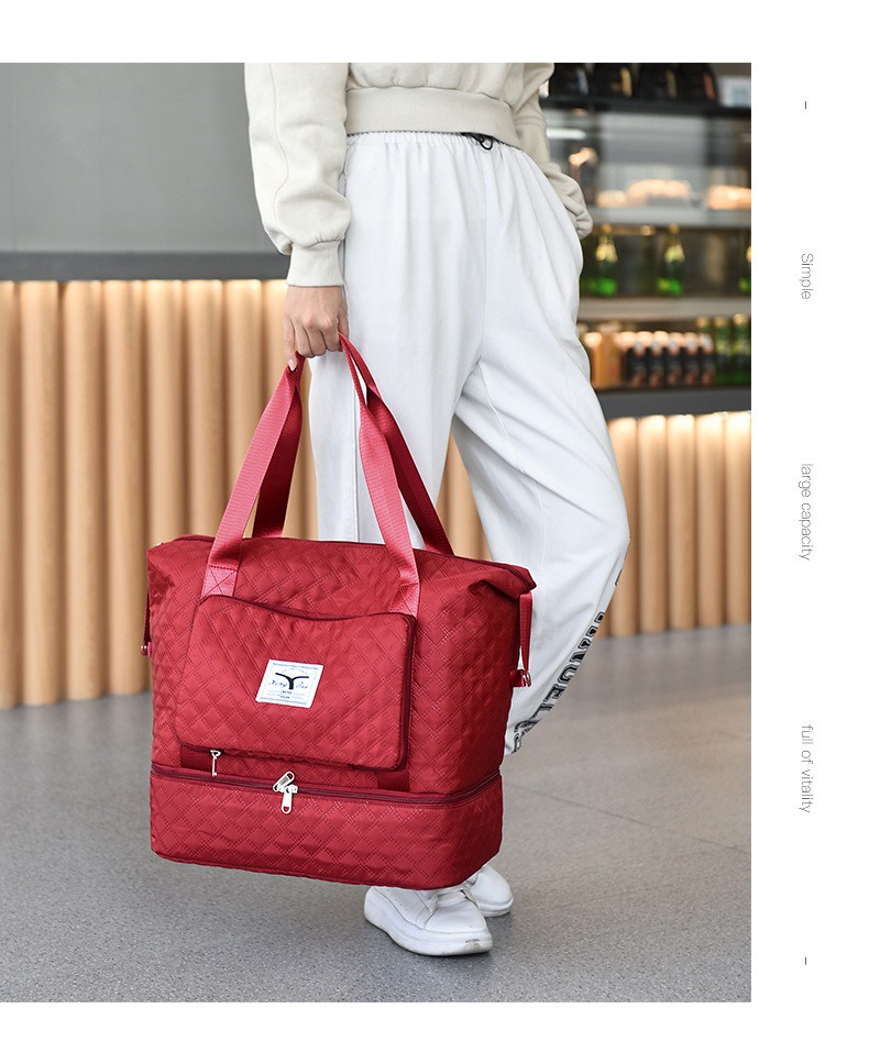 IFASHION 1619 Foldable Waterproof Wet Dry Hand Carry Travel Bag with ...