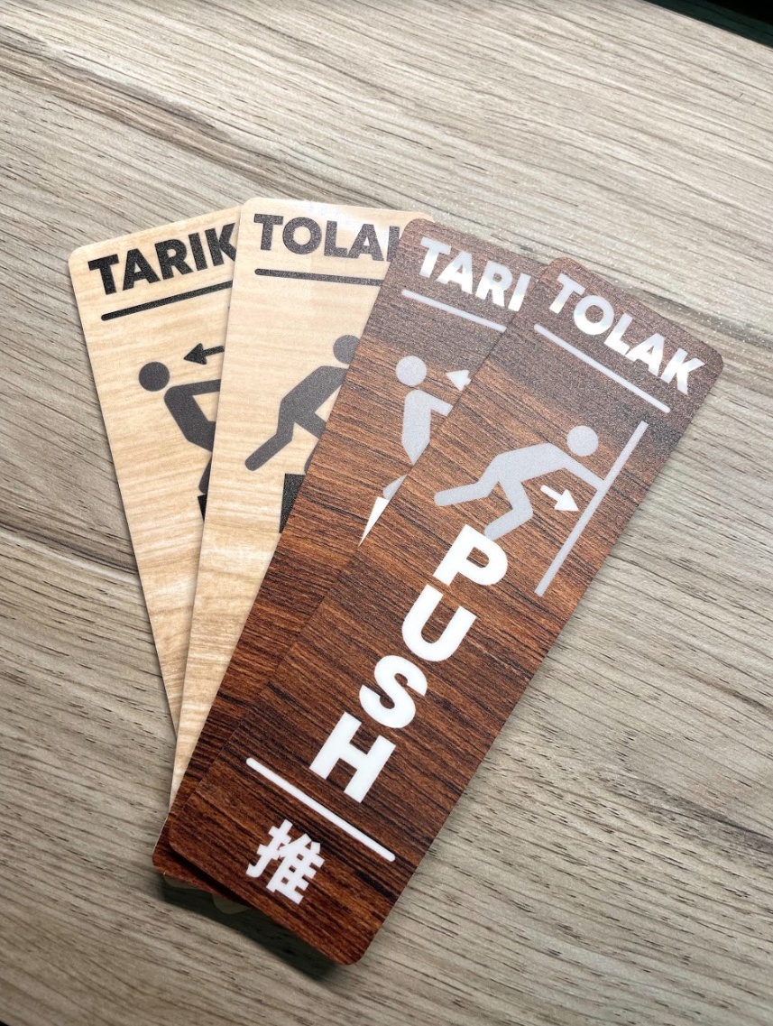 Push Pull Sign Modern Door Signage Deco Office Cafe Sign Hotel Acrylic ...