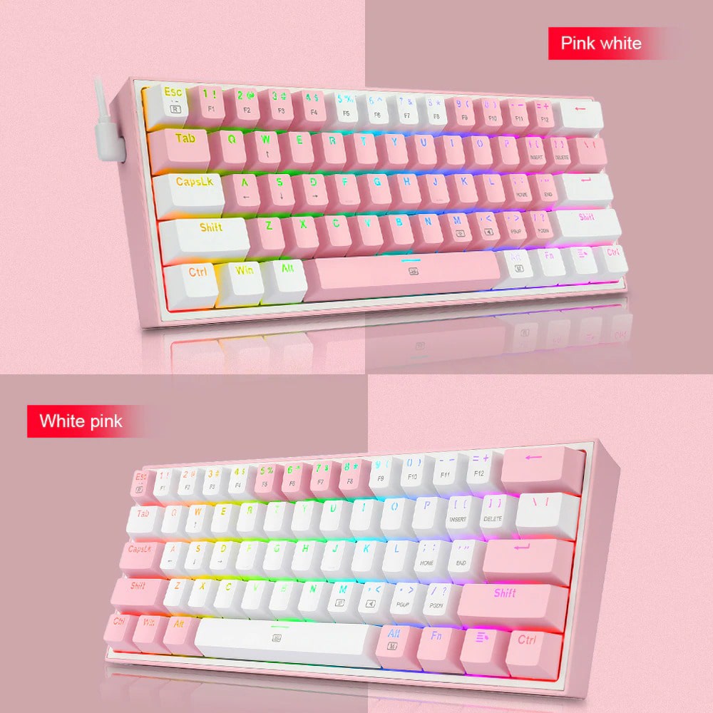 EasyPC | Redragon K617 FIZZ 60% Wired RGB Gaming Keyboard Red or Blue Switch | Shopee Malaysia