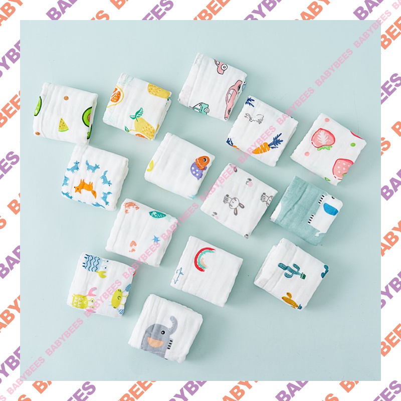BabyBeesMY Cotton Baby Handkerchief baby Bib baby face towel ...