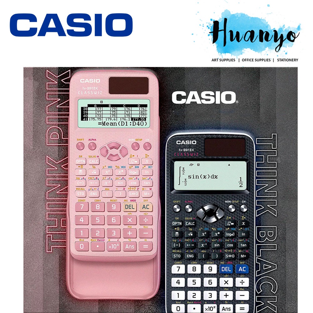 Casio Scientific Calculator FX-991EX (552 Functions, Black / Pink / Blue, Solar Power) | Shopee ...