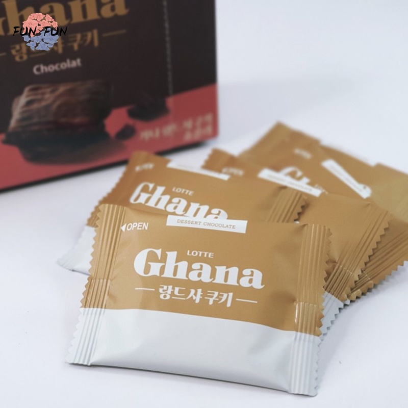 Lotte Ghana Langue De Cha Chocolate Cookies 91g/ Glazed, Chocolate 91g ...