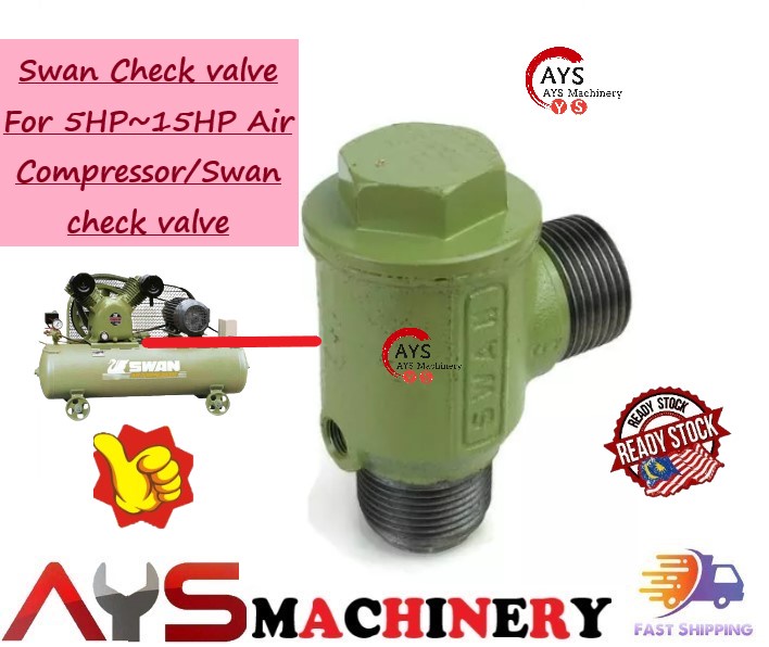 Swan Check valve For 5HP~15HP Air Compressor/Swan check valve | Shopee ...