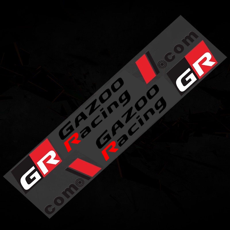 2pcs Car Door Body Sticker GR GAZOO RACING Side Door Vinyl Decal ...
