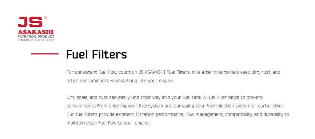 JS ASAKASHI FUEL FILTER (PREMIUM CLASS OF FILTRATION) - Proton Gen2 ...