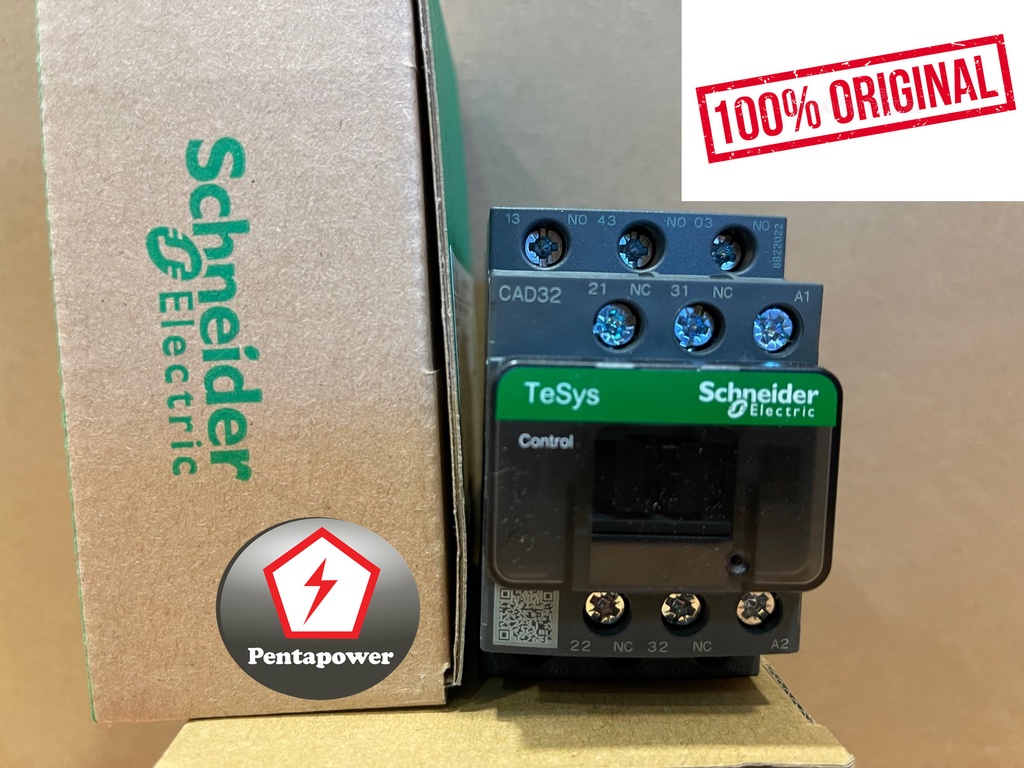 Schneider CAD32 Control Relay 3NO+2NC (AC) (CAD32B7 CAD32E7 CAD32F7 ...