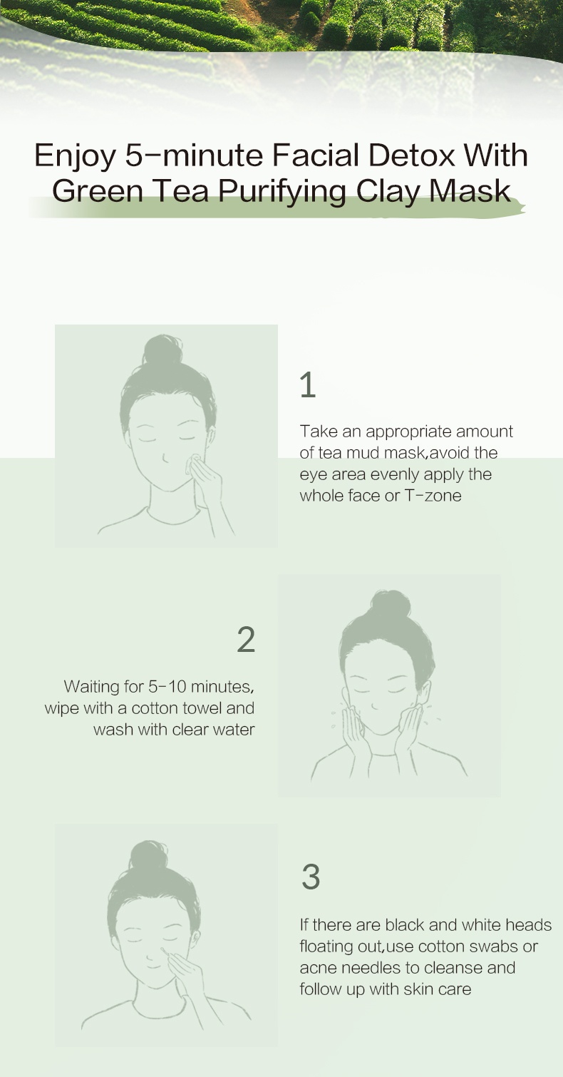 CHANDO Himalaya Green Tea Purifying Clay Mask Pore Cleansing Clay Mask ...