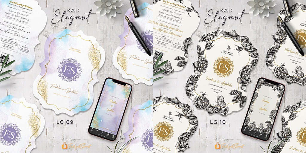 Kad kahwin Elegant + Free Sampul + Free Digital Card New Design ...