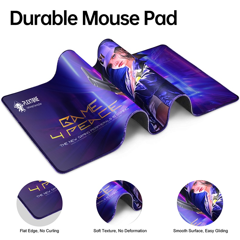 PLEXTONE Large Gaming Mouse Pad Anti-Slip Rubber Base Extended Mouse ...