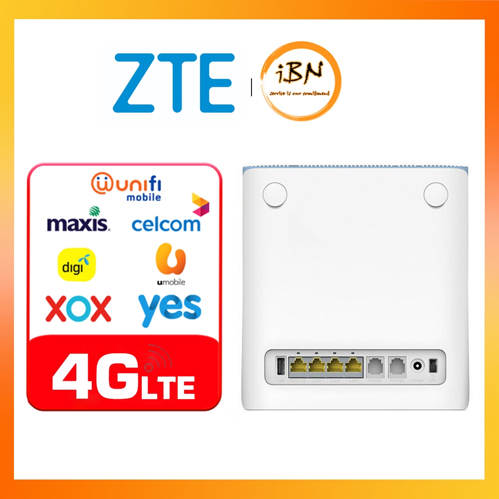 ZTE MF286D 4G LTE Router LTE Max Speed (DL/UL) 600Mbps / 150Mbps ...