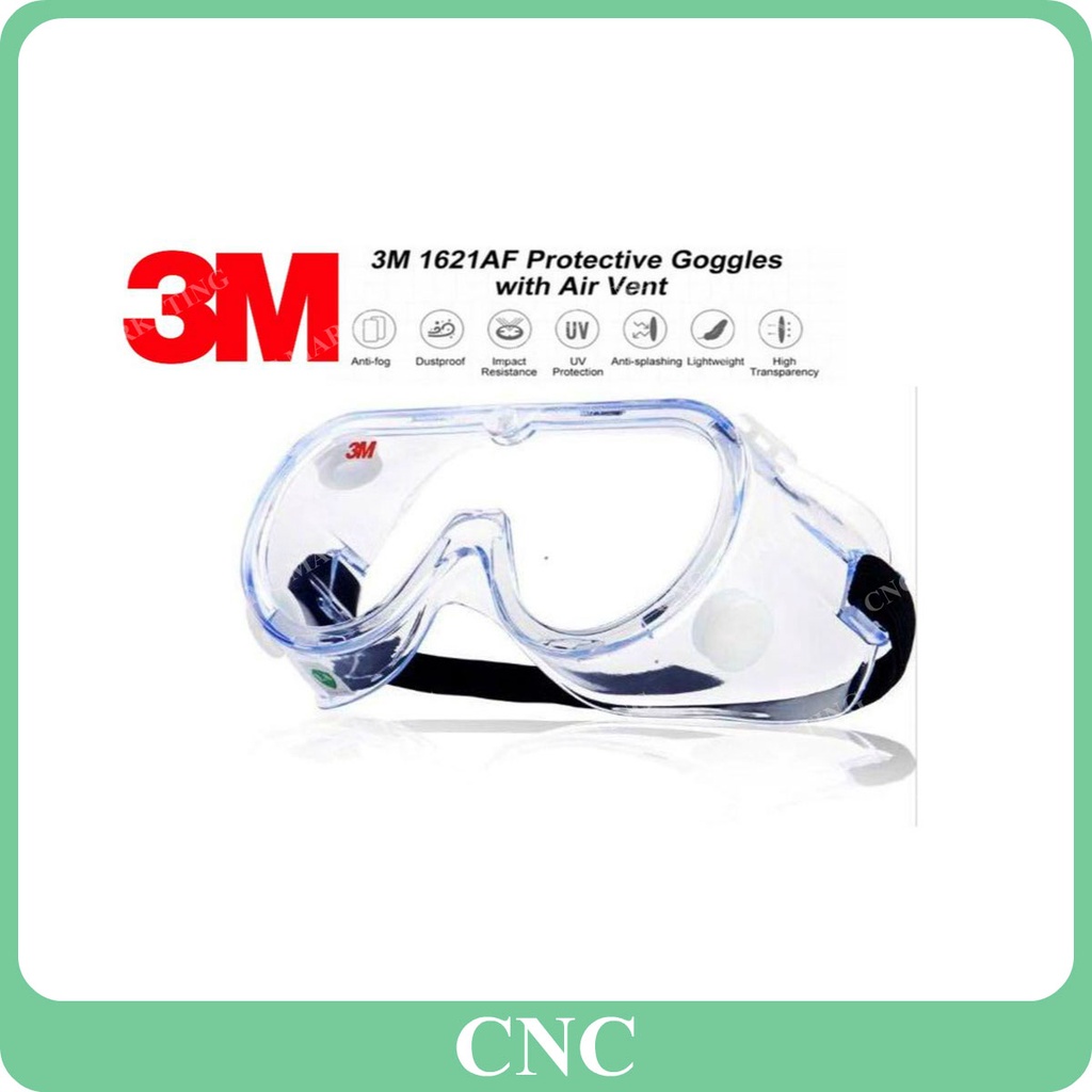 3M 1621AF Anti-Fog Len Protective Eyewear Safety Goggles for Splash ...