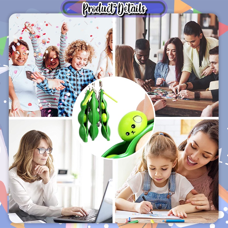 [Little B House] Fidget Toy Squeeze Peanut Stress Relief Squishy Pea ...