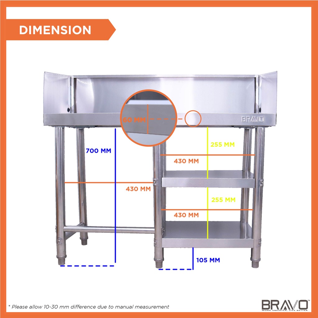Meja Stainless Steel Table Cooking Table Kitchen Burner Stand Stove ...